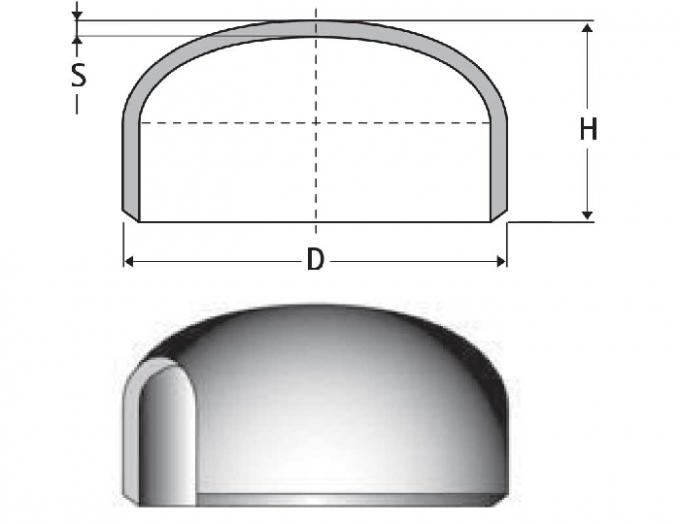 Seamless Welded Steel Pipe End Cap Astm A403 Wp304 304l 316l